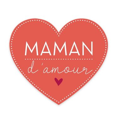 Magnet Cœur Maman d'amour - Jour de Fête - Boutique Jour de fête
